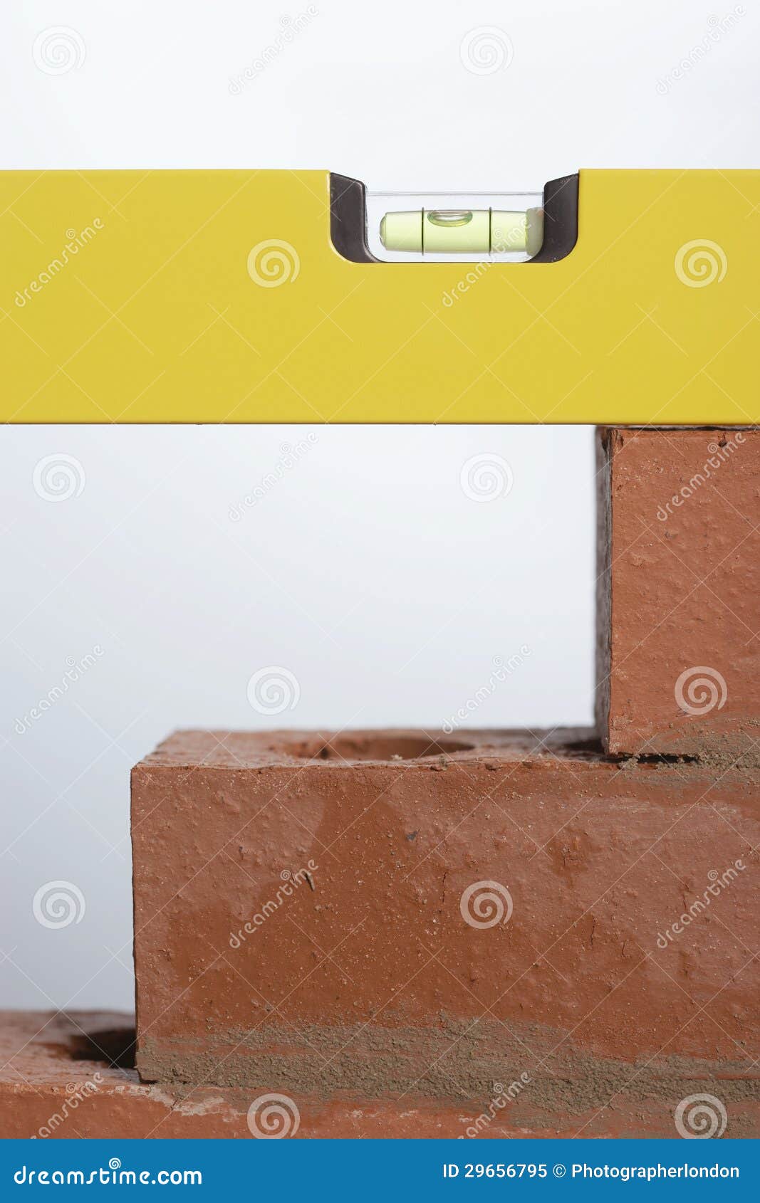 Spirit Level on Brick stock image. Image of balance, instrument - 29656795