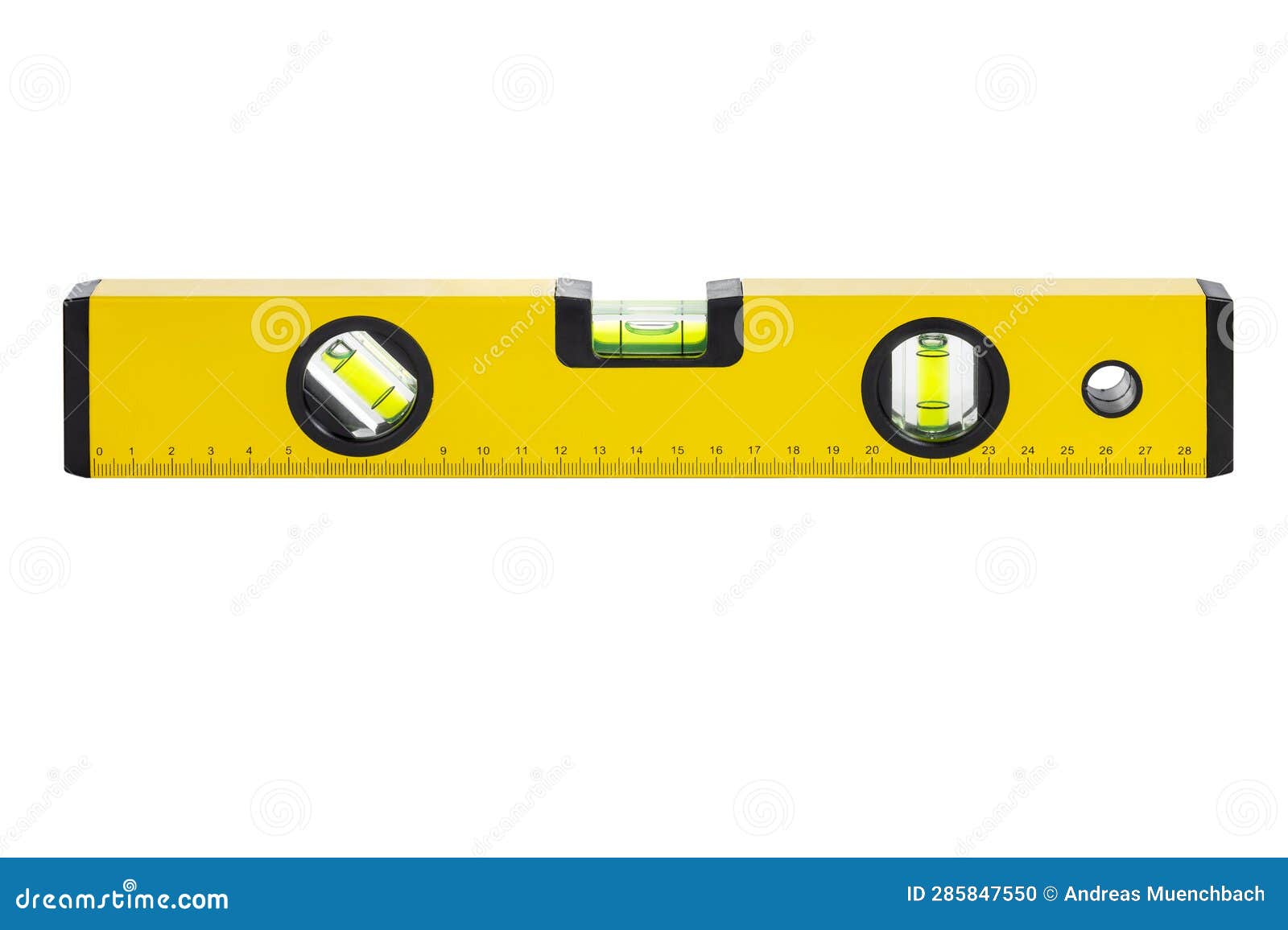 Spirit Level Tool in Yellow Isolated on White Background Stock Photo ...