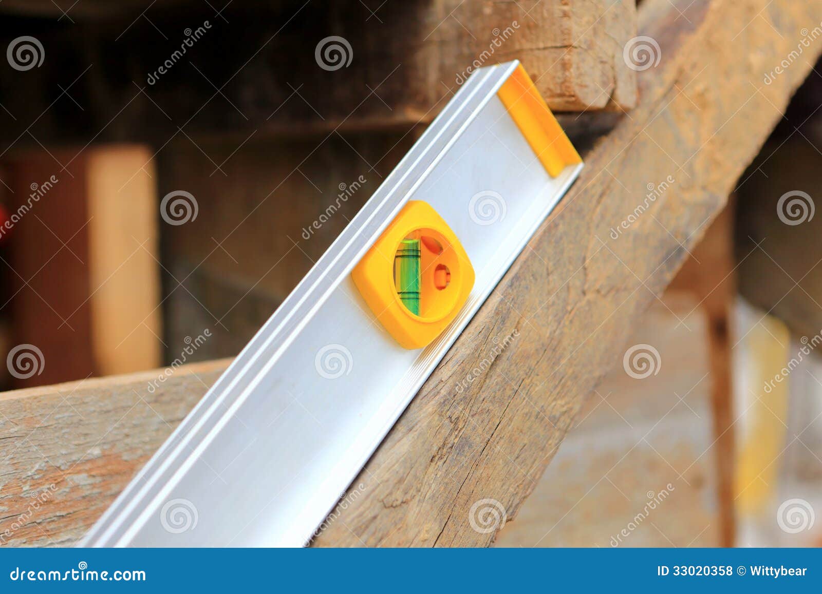 Spirit Level Using or Home Construction Stock Photo - Image of balance ...