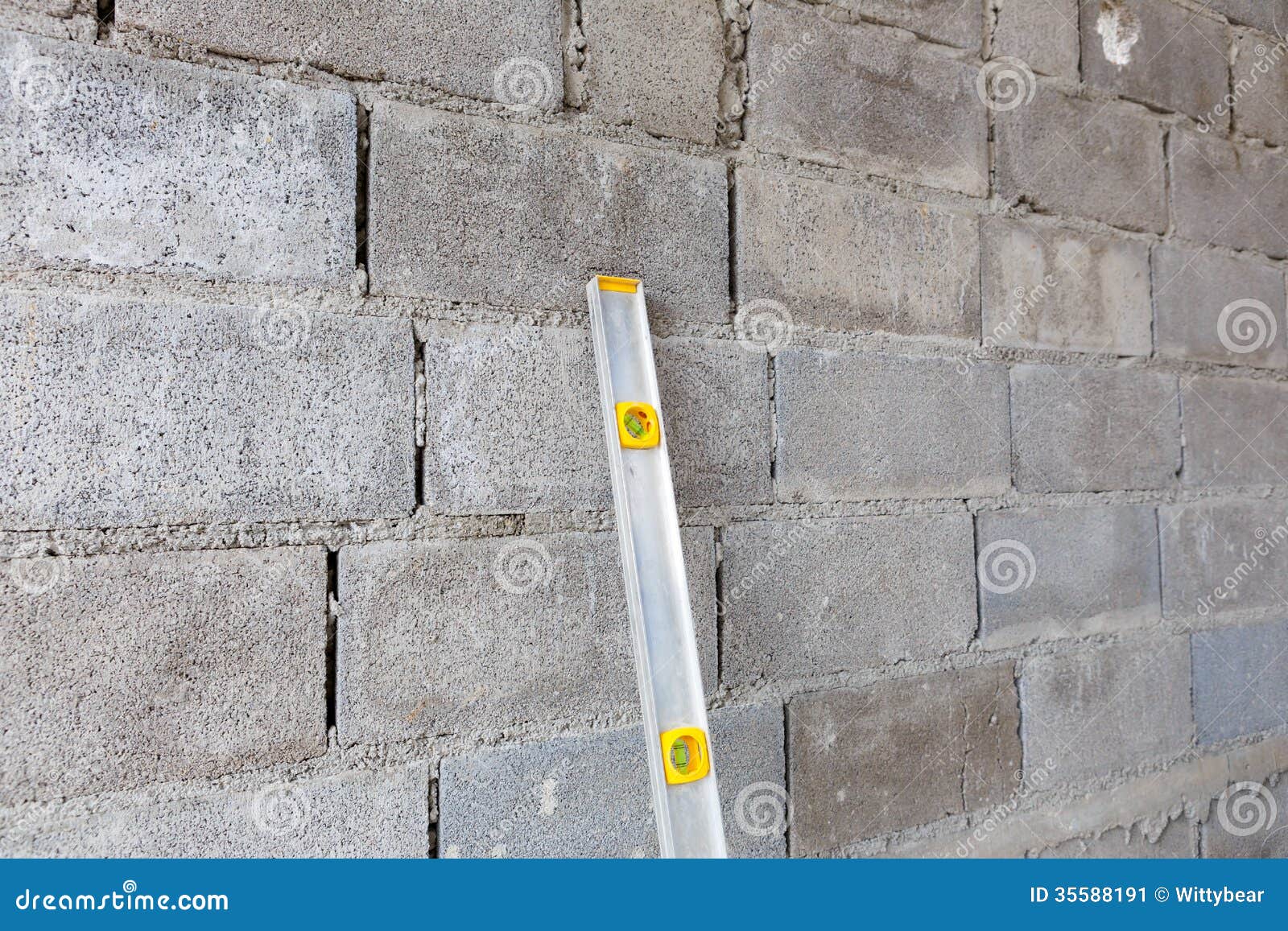 Spirit Level Using for Home Construction Stock Image - Image of people ...