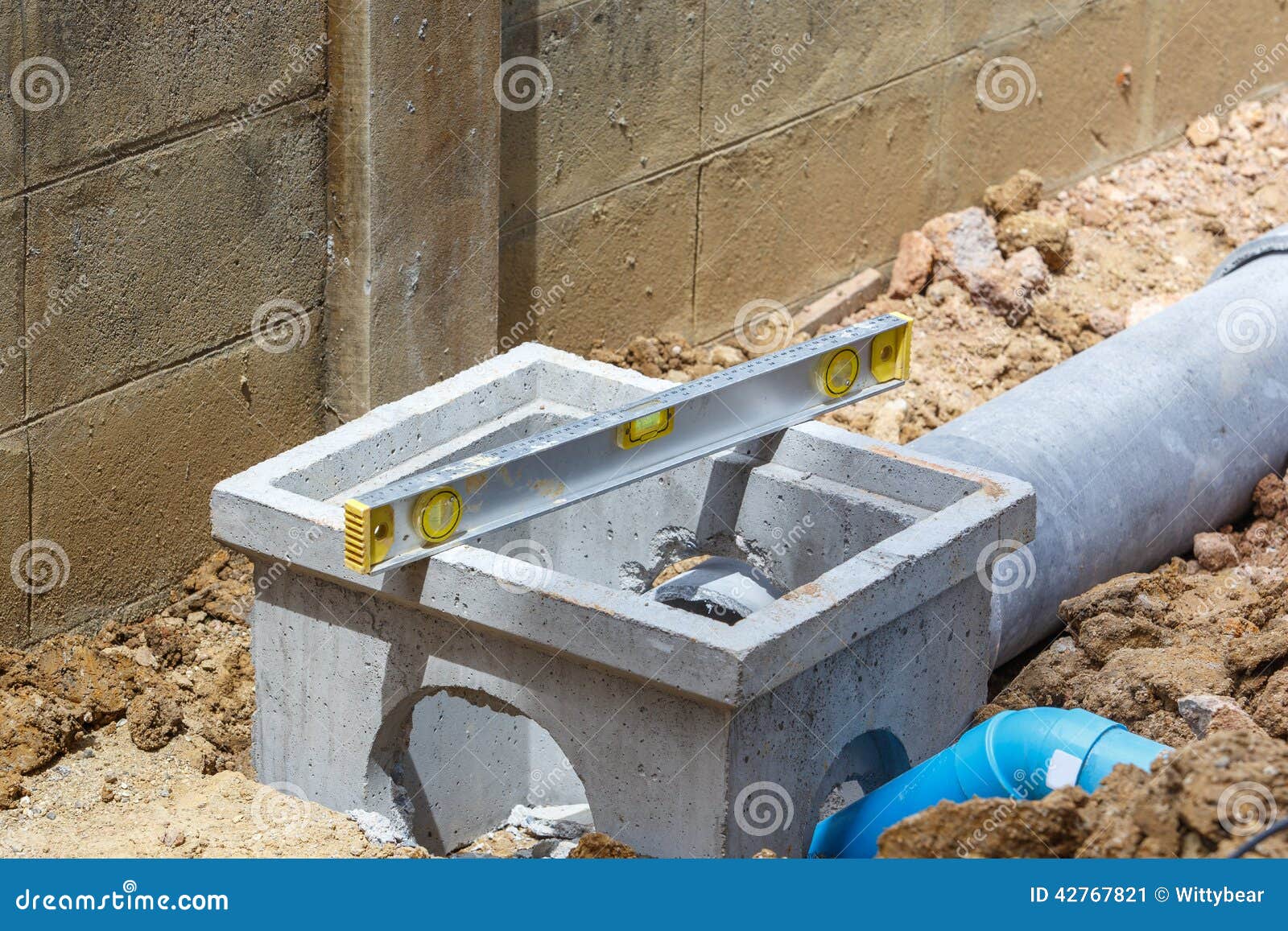 Spirit Level Using for Home Construction Stock Image - Image of ...