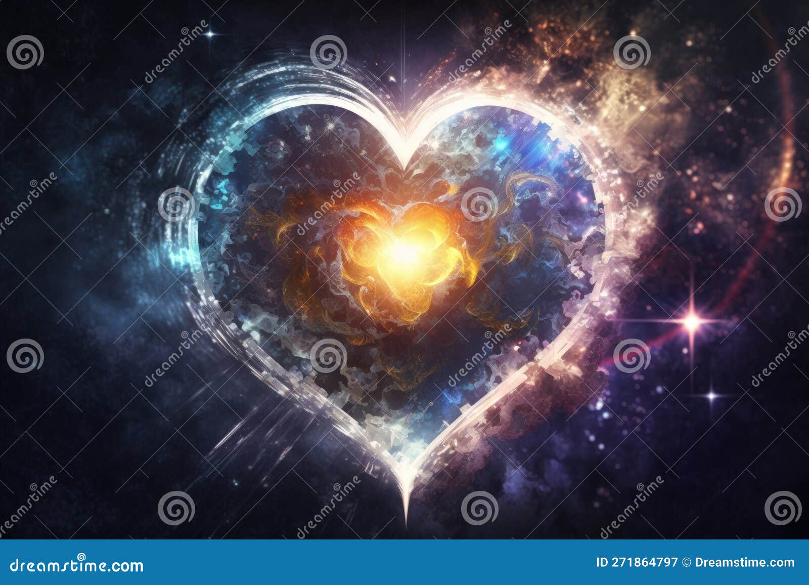 Spirit and Love in the Quantum Realm Stock Illustration - Illustration ...
