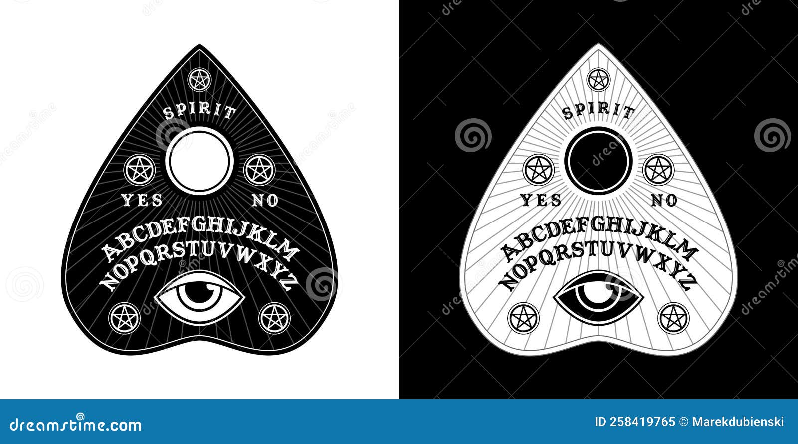 Ouija Board In Pointer Shape For Halloween Party. Planchette Play For ...