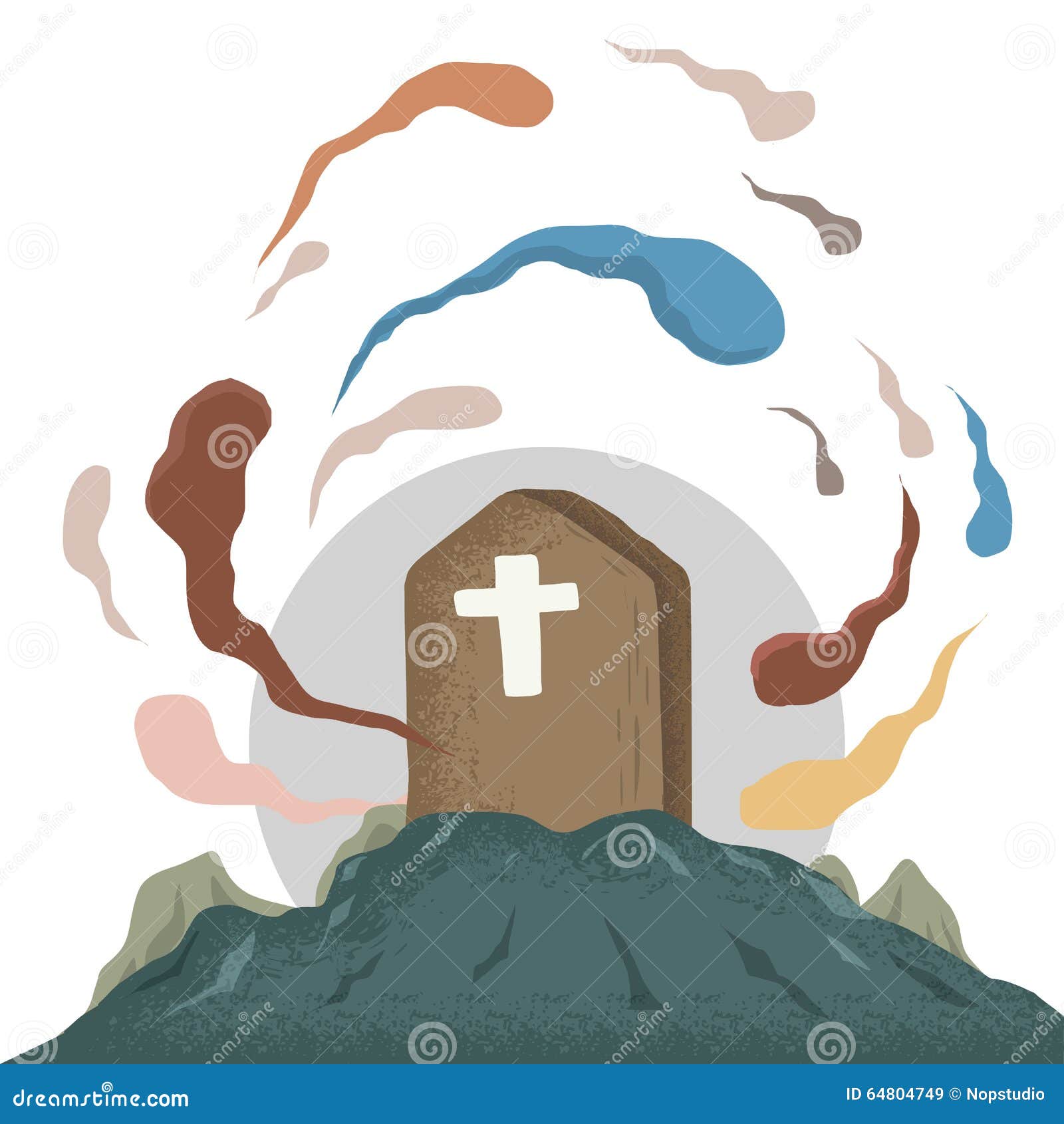Spirit in tomb stock vector. Illustration of illustrator - 64804749