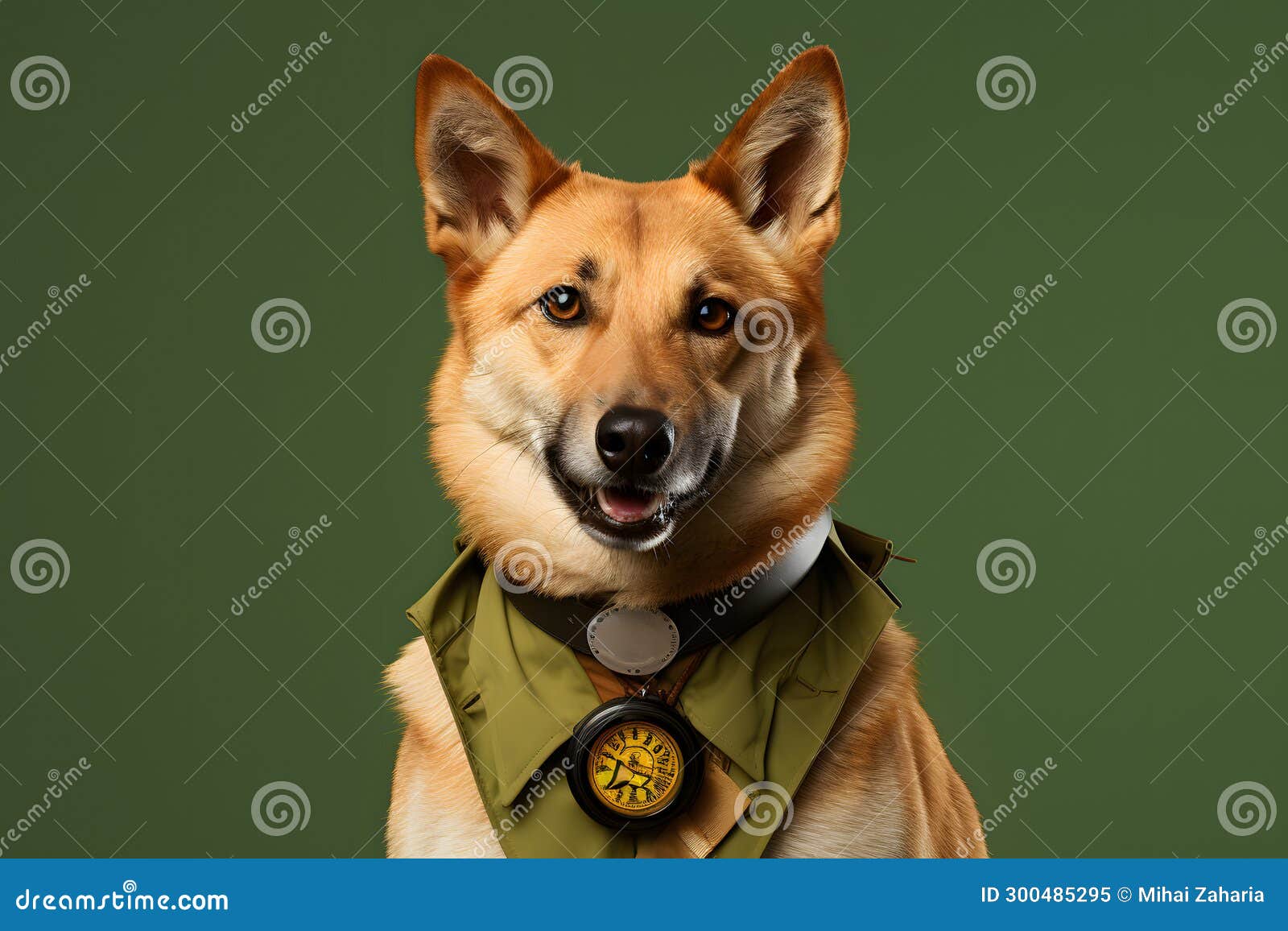 Spirited Dingo with Ranger S Compass Portrait. Generative AI ...