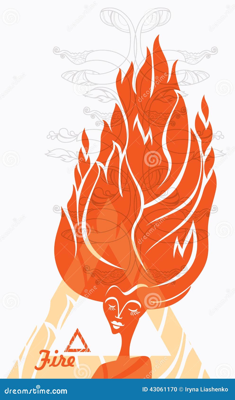 Spirito del fuoco elemento illustrazione di stock. Illustrazione di ...