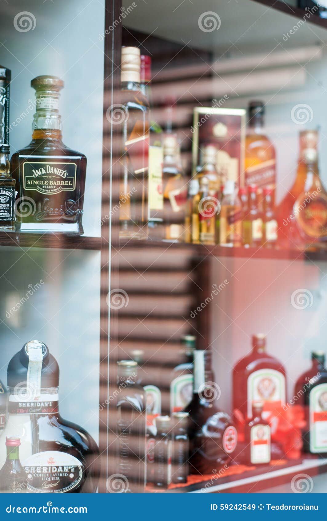 Spirits shelves editorial stock image. Image of offer - 59242549