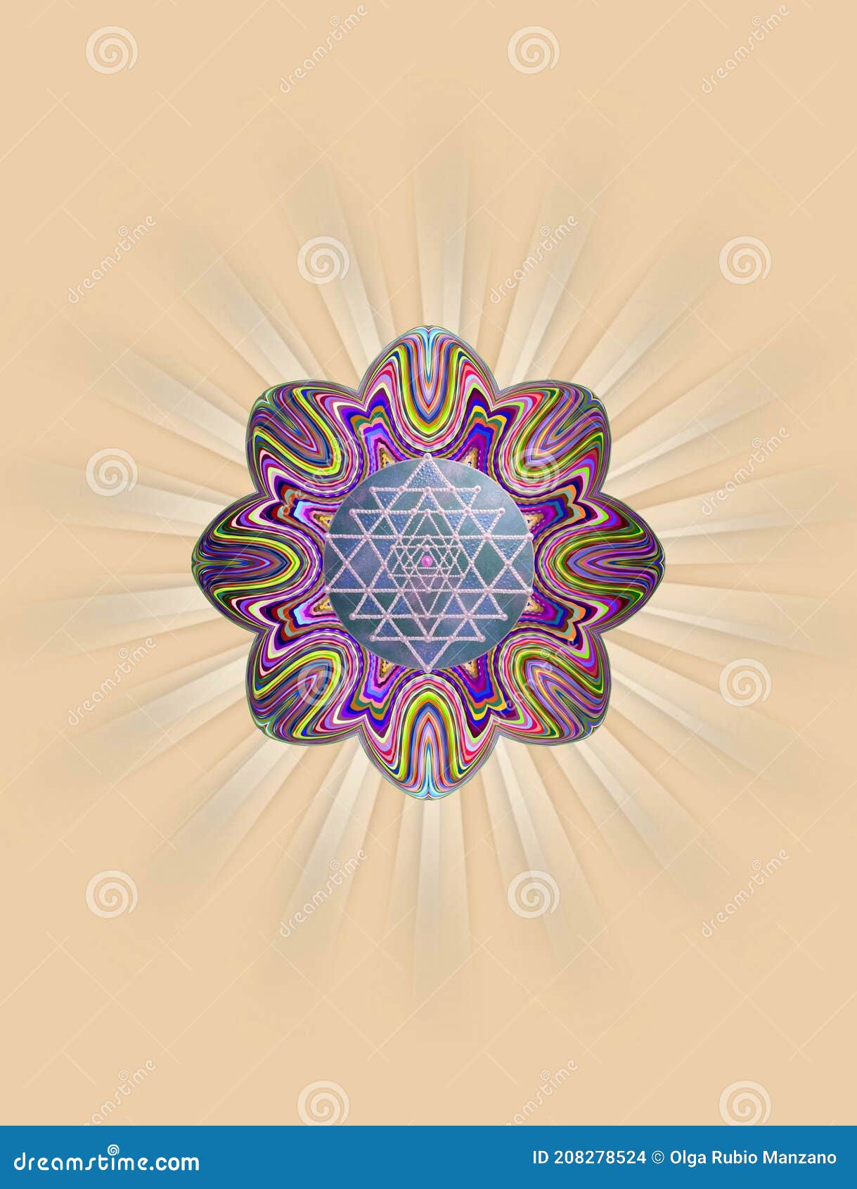 Spiritual Background for Meditation with Sacred Geometry Stock ...