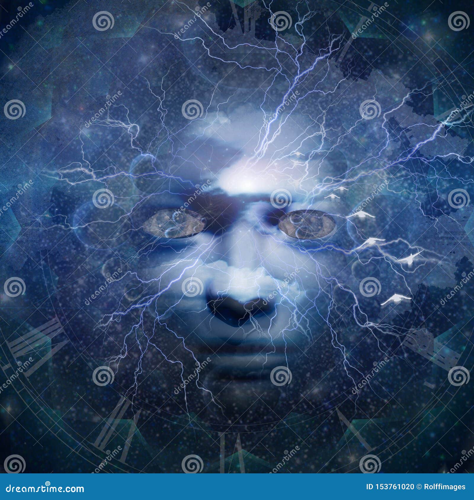 The Face of God stock illustration. Illustration of eyes - 153761020