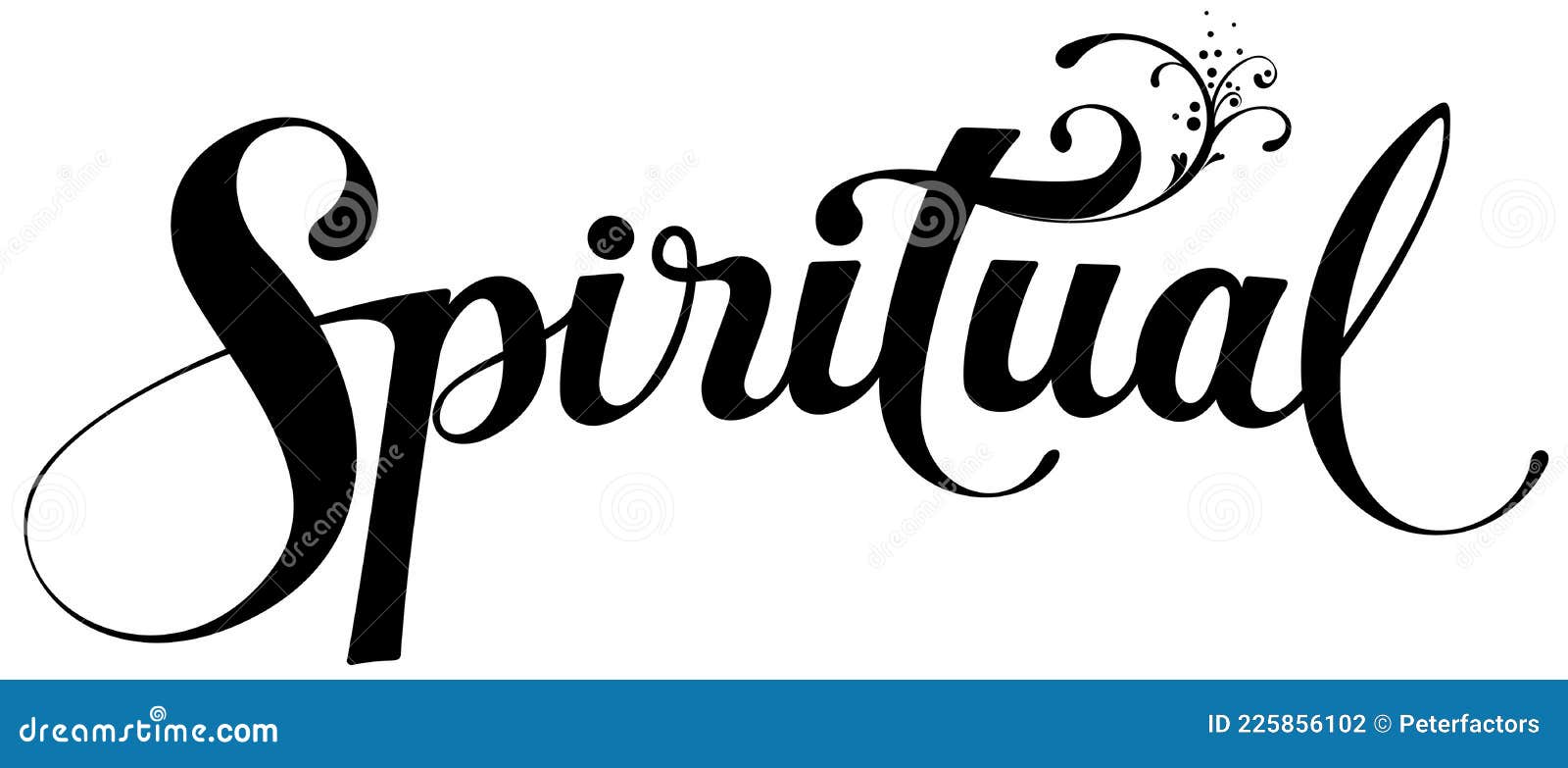 Spiritual - Custom Calligraphy Text Stock Vector - Illustration of ...