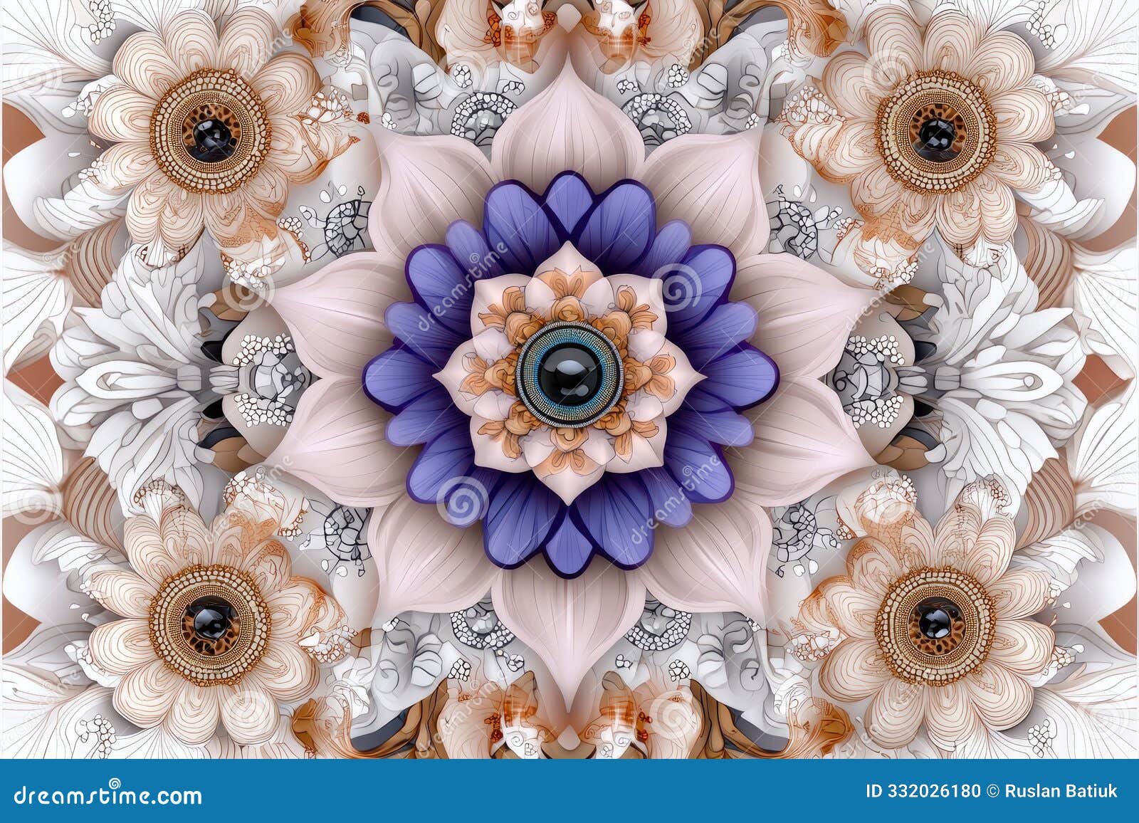 Spiritual Design: Mandala with Complex Patterns and Geometric ...