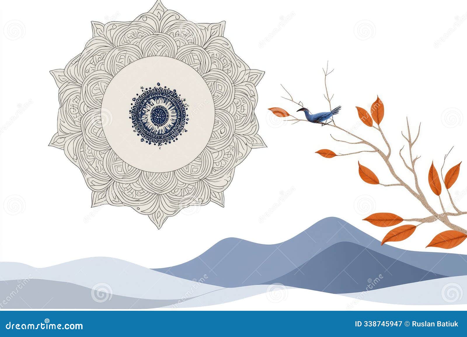 Spiritual Design: Mandala with Complex Patterns and Geometric ...