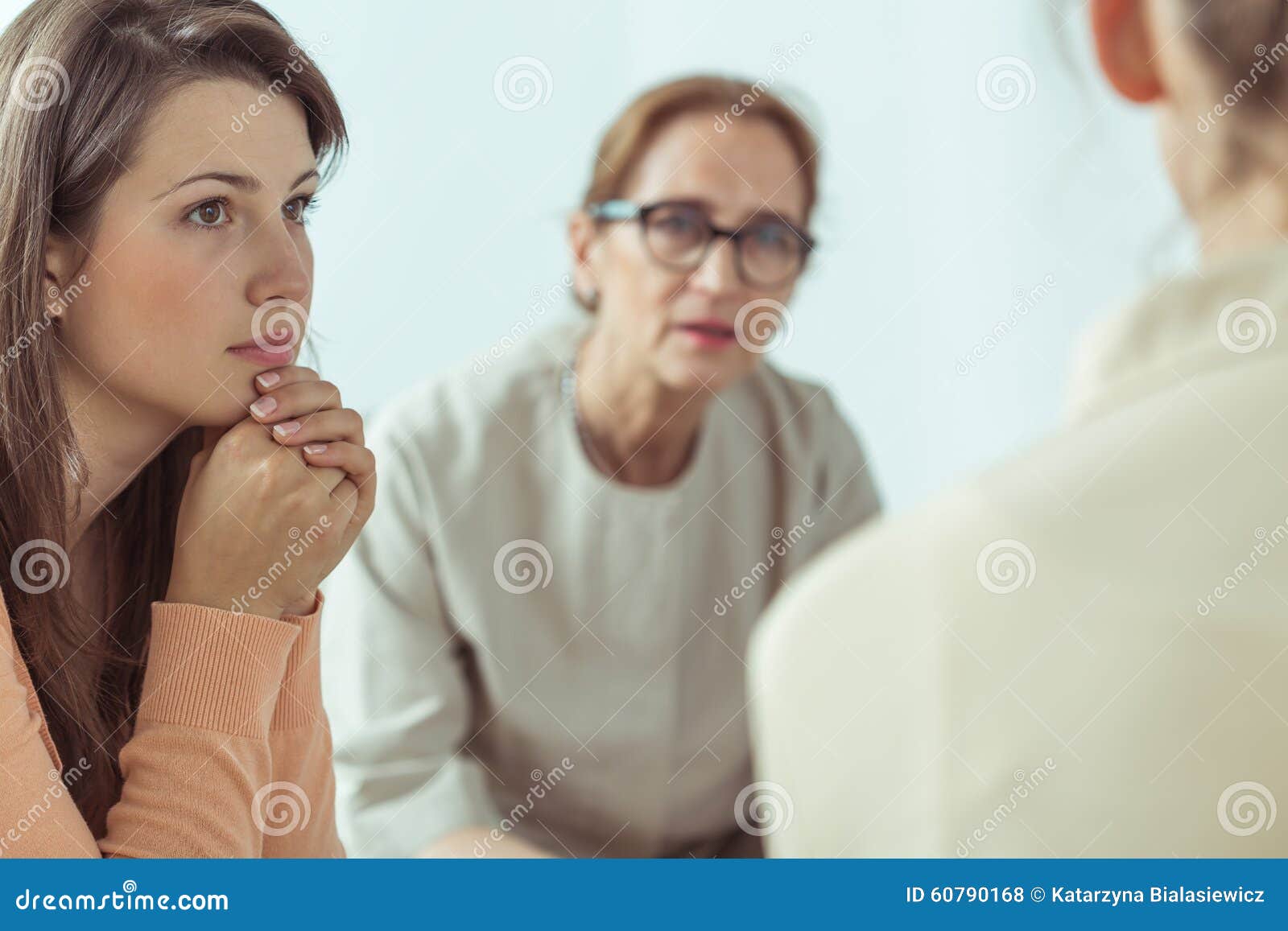 Spiritual Guide Talking with Women Stock Photo - Image of consultation ...