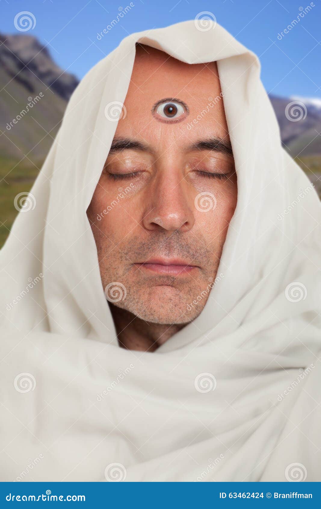 Spiritual man stock photo. Image of imagination, open - 63462424