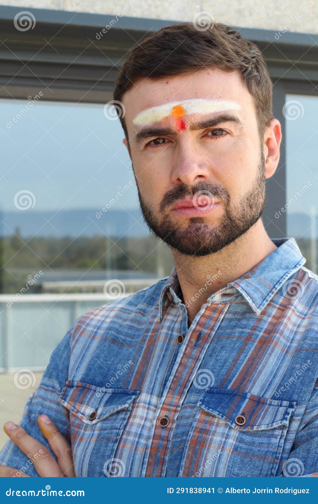 Spiritual Man with the Third Eye Open Stock Image - Image of magic ...