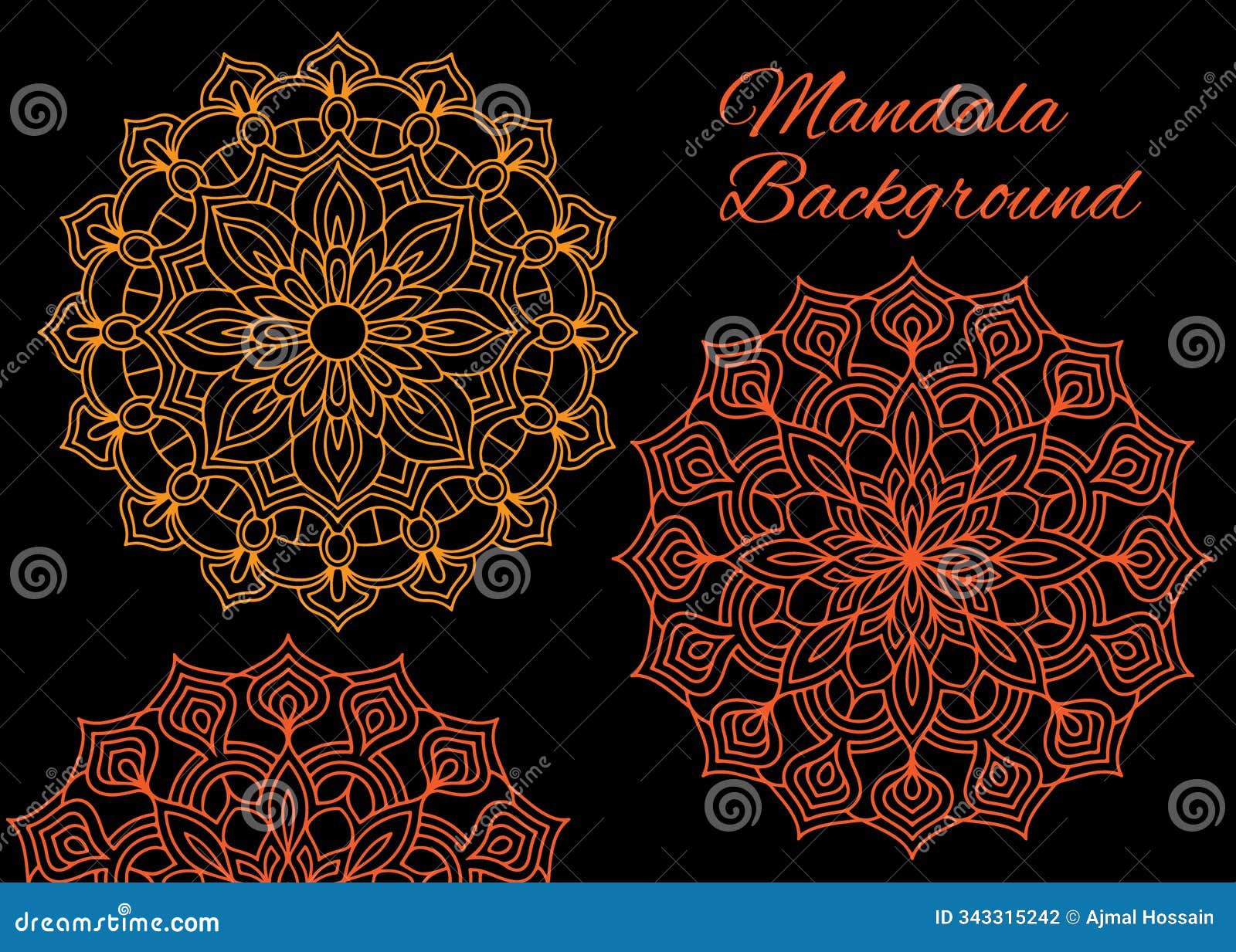 Spiritual Mandala Outline Art, Beautiful Mandala Vector Art Stock ...