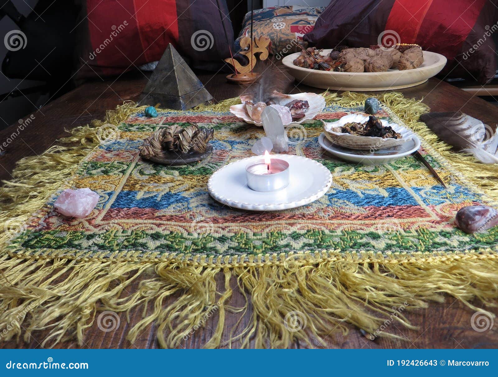 Spiritual table objects stock image. Image of dedicated - 192426643