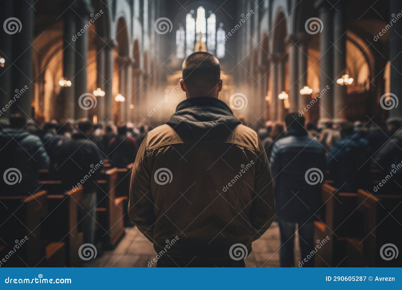 Spiritual Unity As Believers Gather in Prayer, Generative AI Stock ...