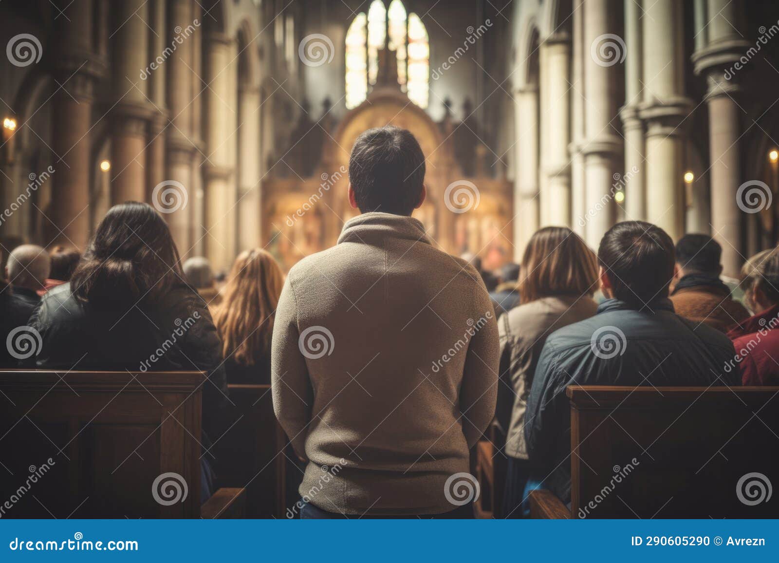 Spiritual Unity As Believers Gather in Prayer, Generative AI Stock ...