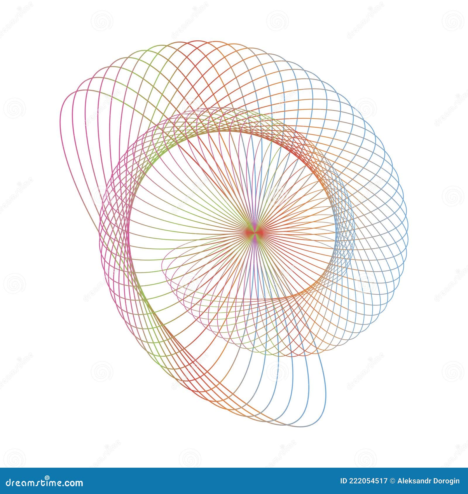 Spirograph Abstract Element Stock Vector - Illustration of guilloche ...