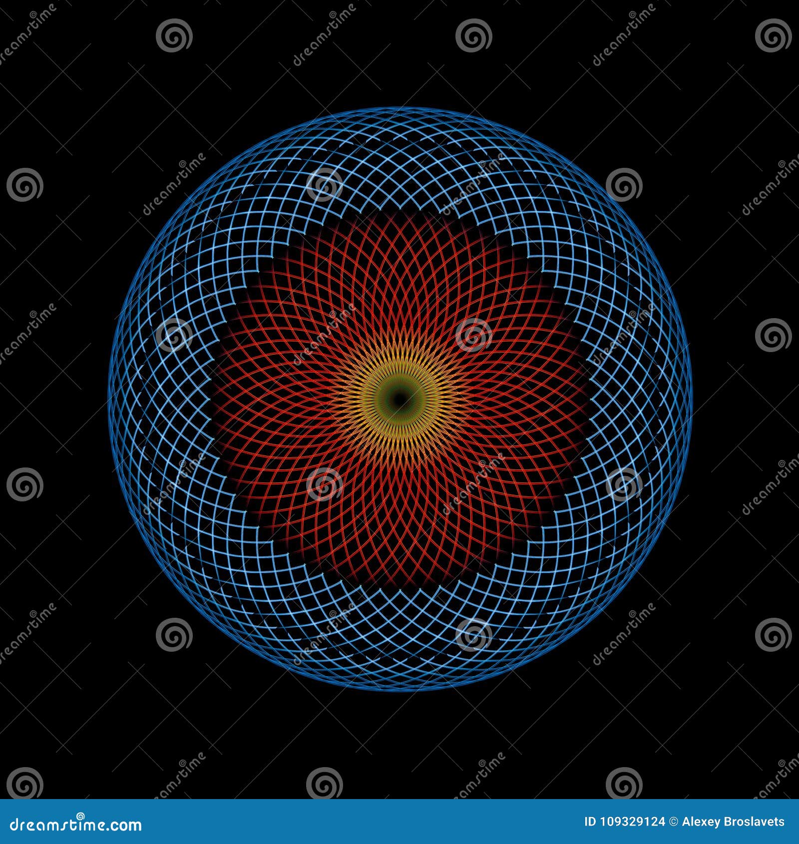 Spirograph of LED Lights Trails Stock Illustration - Illustration of ...
