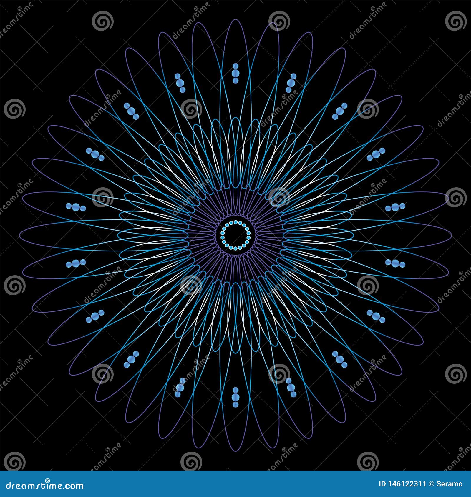Circle Spirograph With Sharp Transitions Clad In Green Cartoon Vector ...