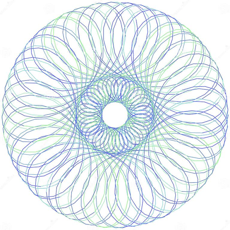 Spirograph Pattern Element. Rosette Spirographic of Thin Lines Useful ...