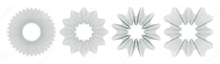 Spirographs in Various Forms. Vector Spirograph Pattern Frame Stock ...