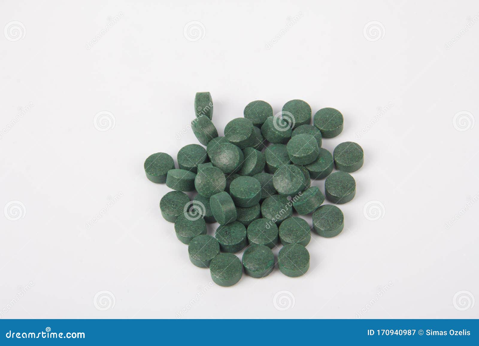 Spirulina Isolated at White Background Stock Image - Image of medical ...