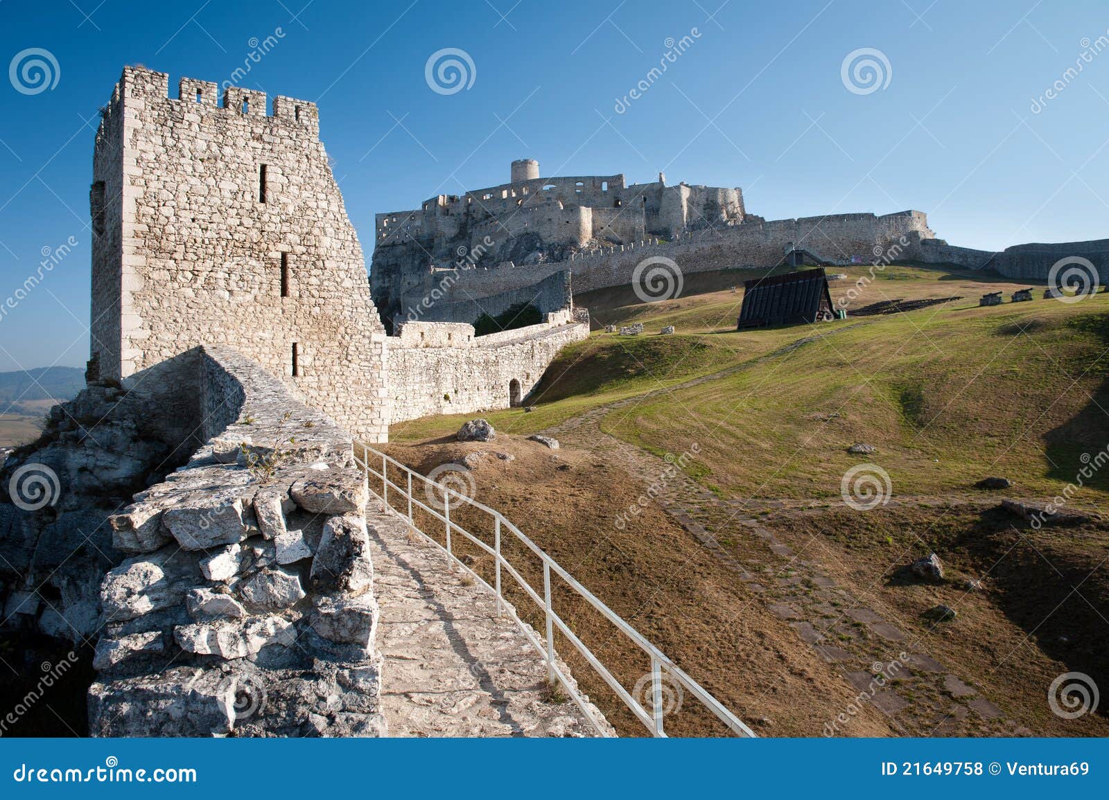 Spis Castle from Inside, Slovakia Stock Photo - Image of meadow ...
