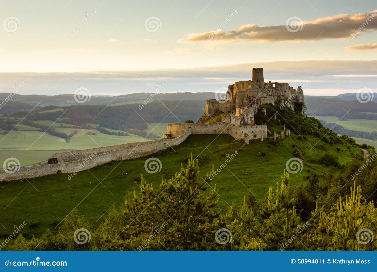 Spis Castle, Slovakia on Hilltop Stock Image - Image of spis, unesco ...