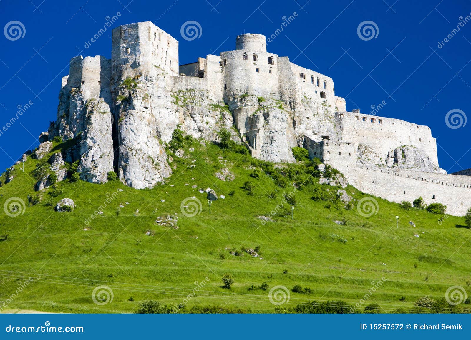 Spissky Castle stock photo. Image of outside, outdoors - 15257572