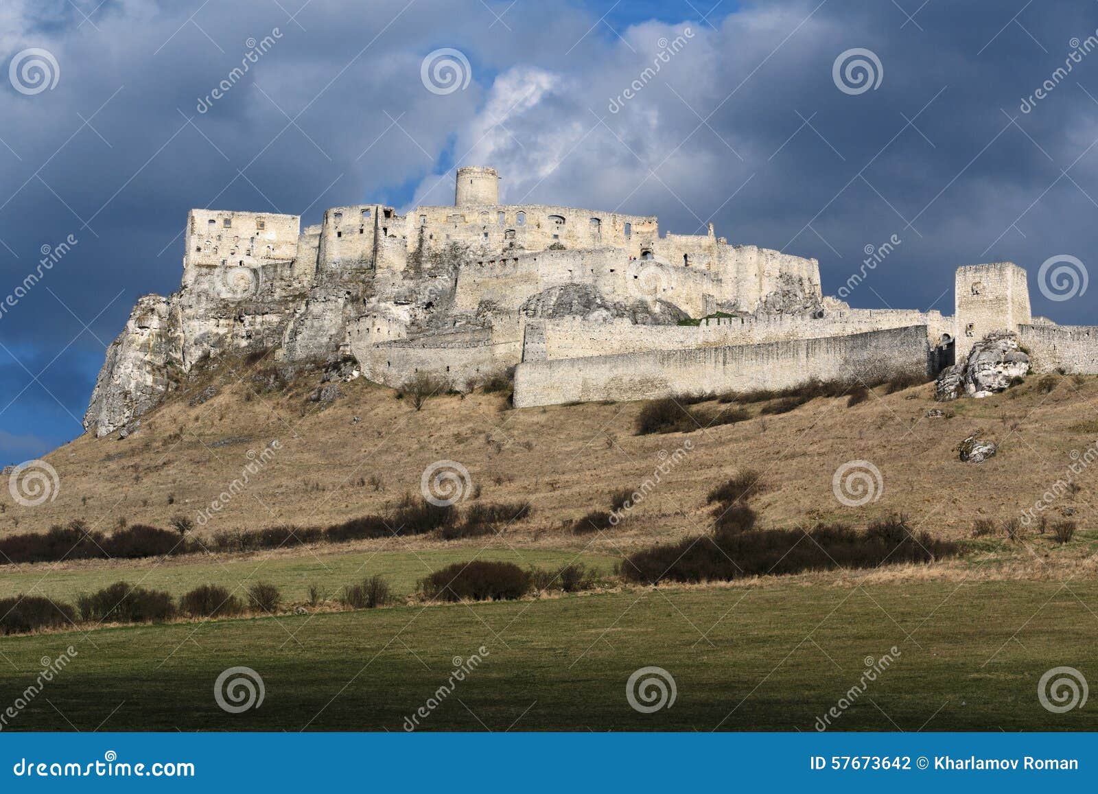 Spissky Castle stock photo. Image of central, blue, locations - 57673642