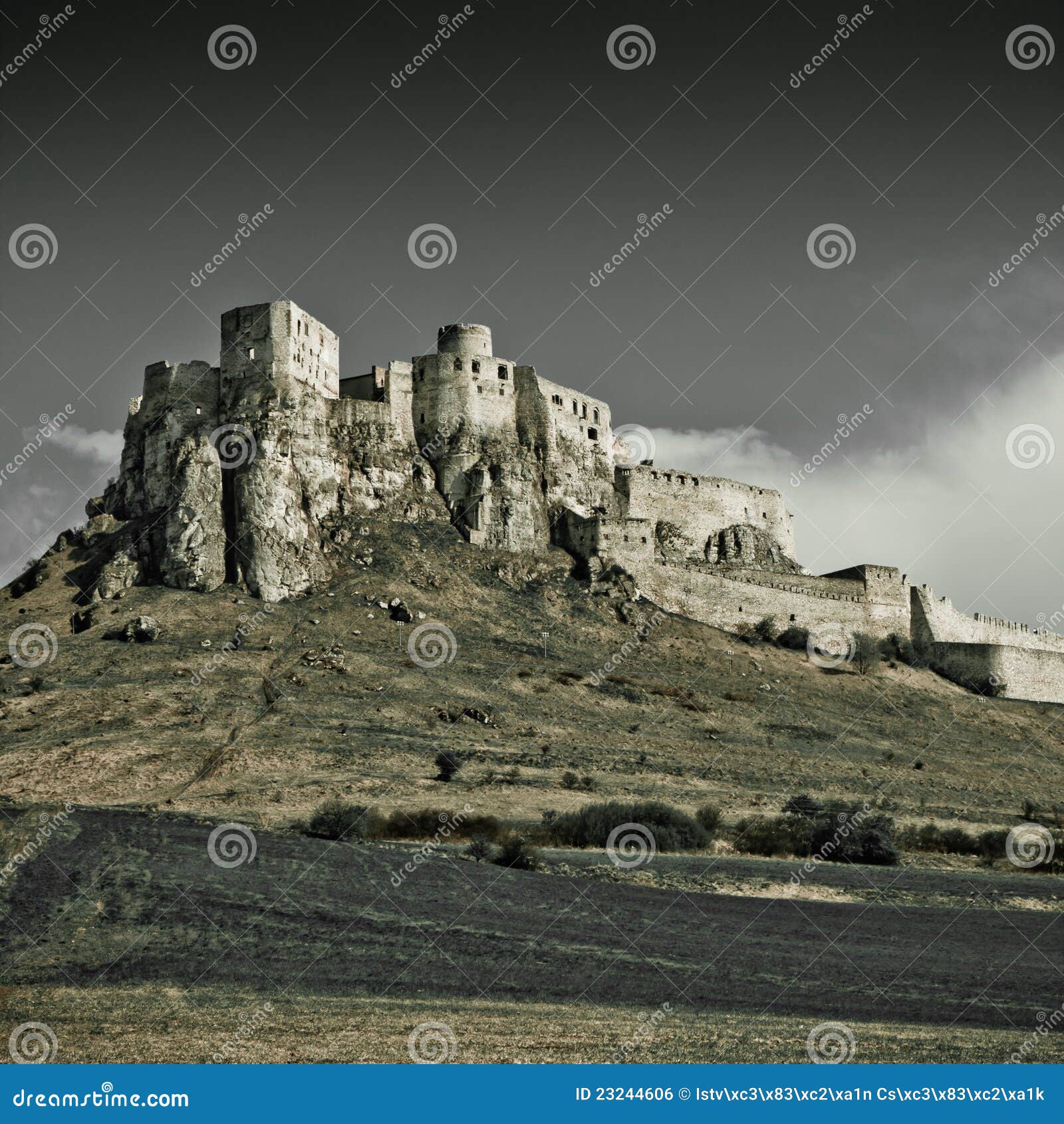 Spissky Castle, Slovakia stock photo. Image of cloud - 23244606