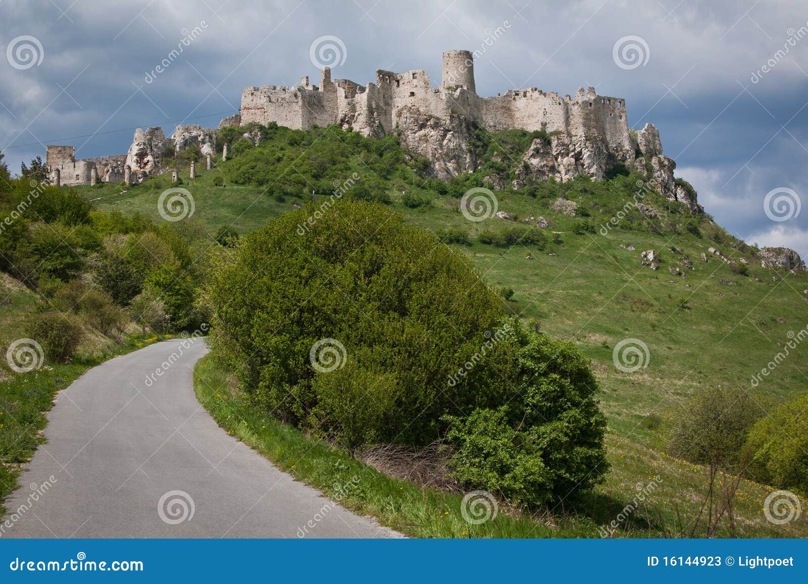 Spissky Hrad Castle in Slovakia, Stock Image - Image of green, blue ...