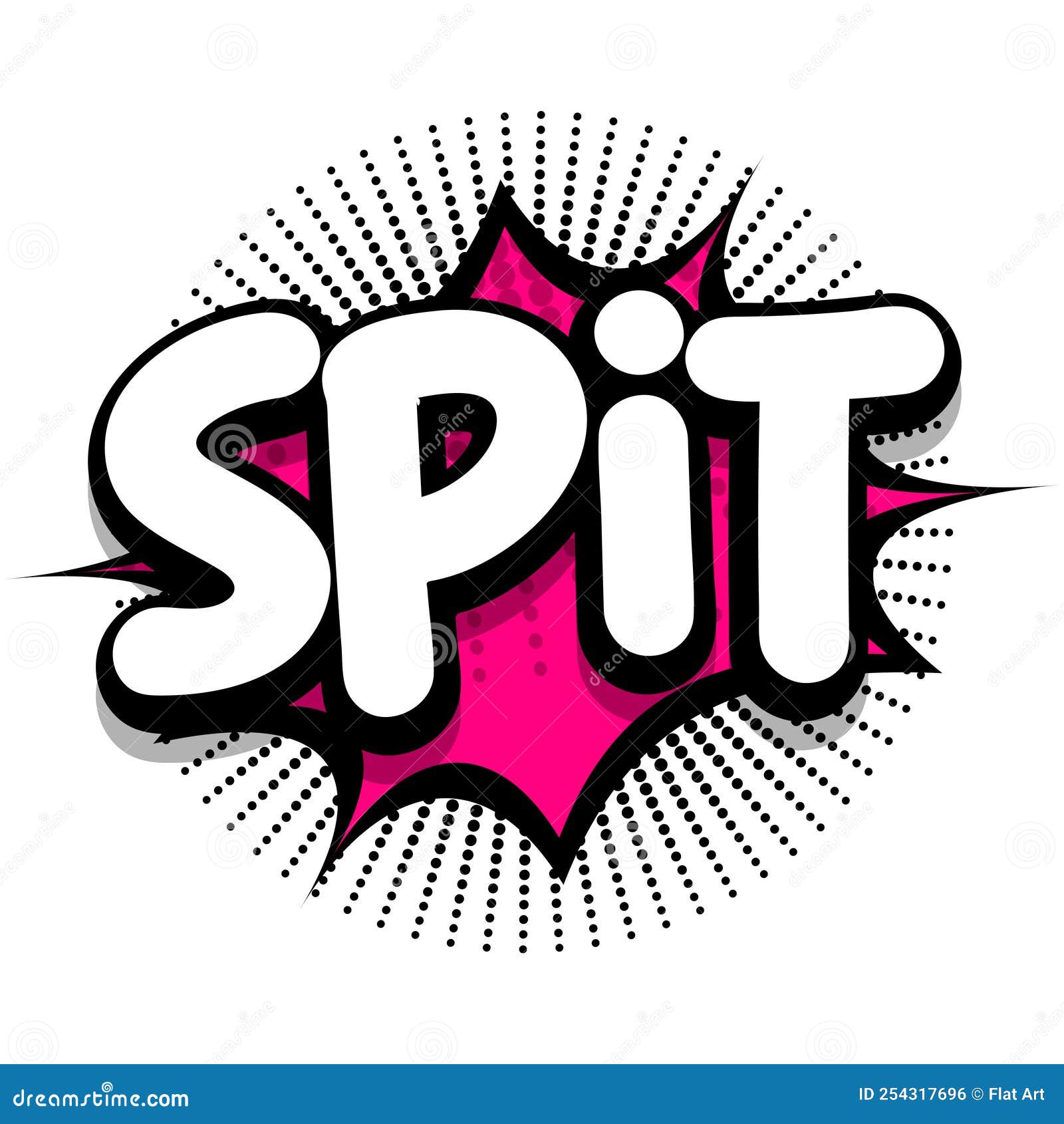 Spit Comic Book Explosion Bubble Vector Illustration Stock Vector ...