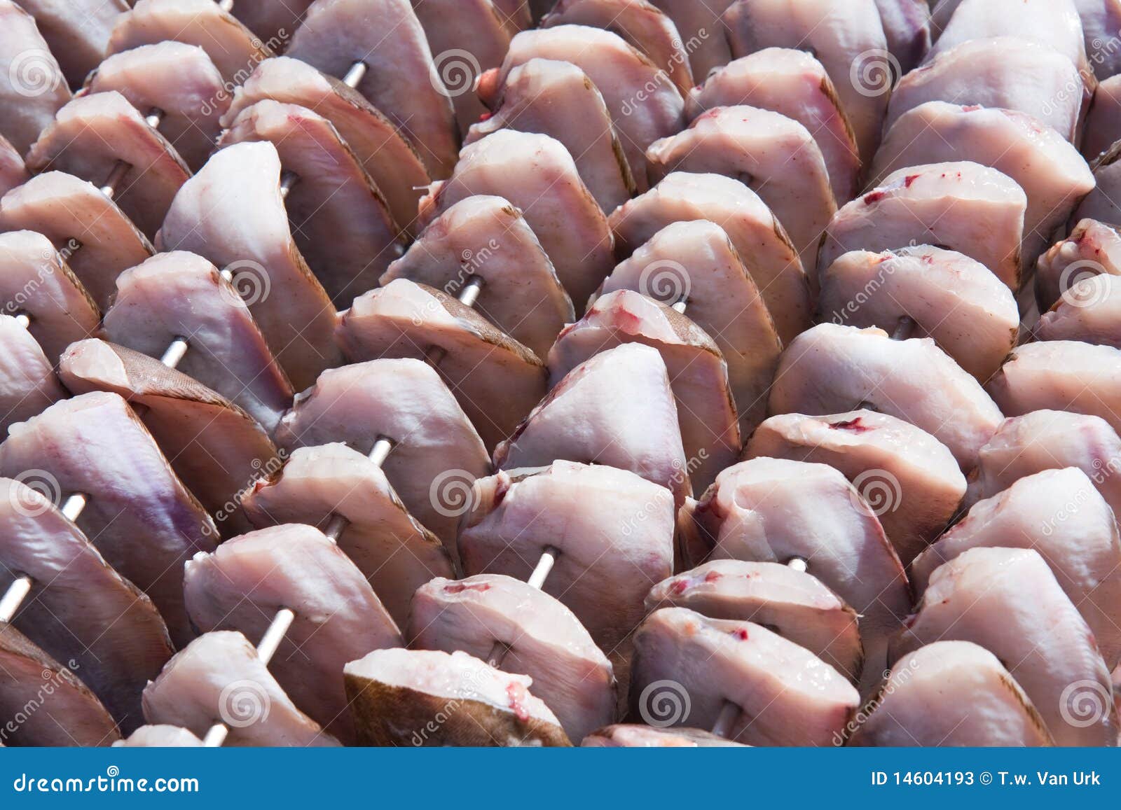 Spit with Fish, Prepared by Smoking Stock Image - Image of closeup ...