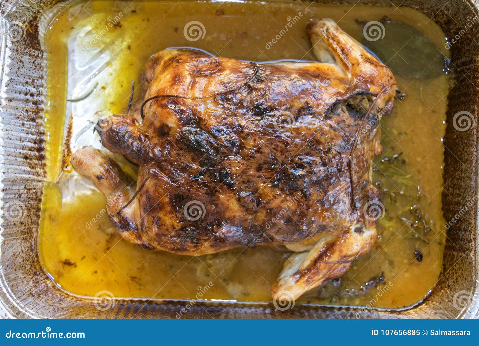 Spit roast chicken stock image. Image of rotisserie - 107656885