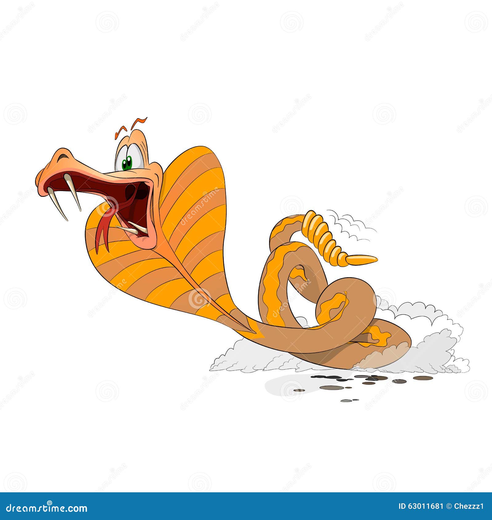 The Spiteful Snake Cartoon Vector | CartoonDealer.com #63011681