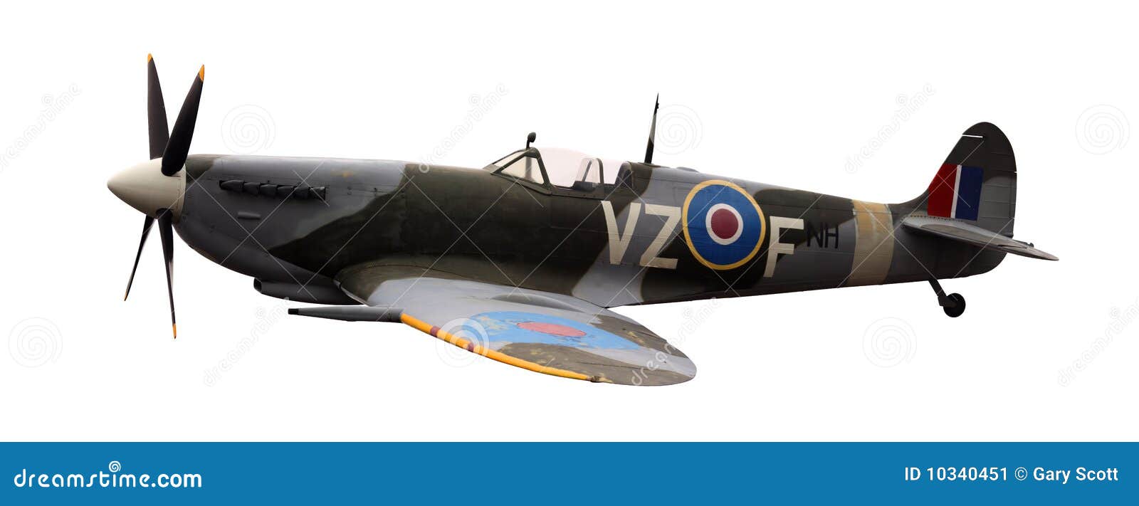 Spitfire stock image. Image of weapon, aircraft, dogfight - 10340451