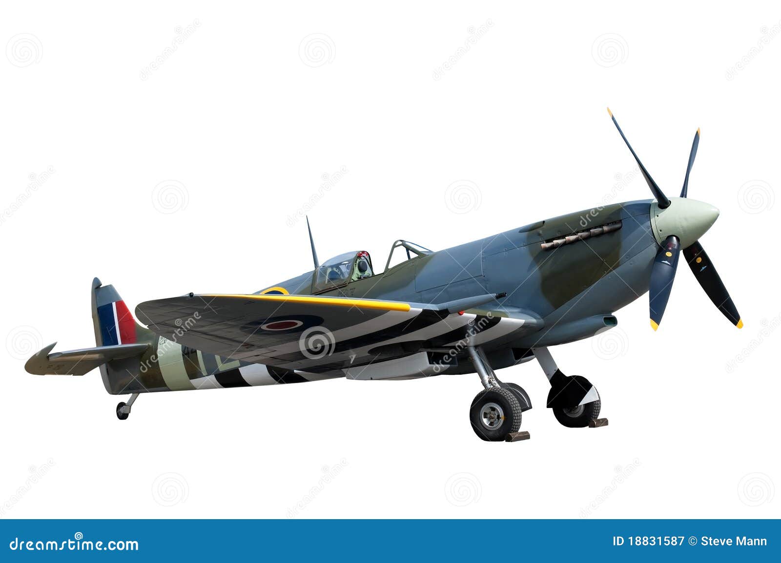 Spitfire stock image. Image of propeller, isolated, british - 18831587