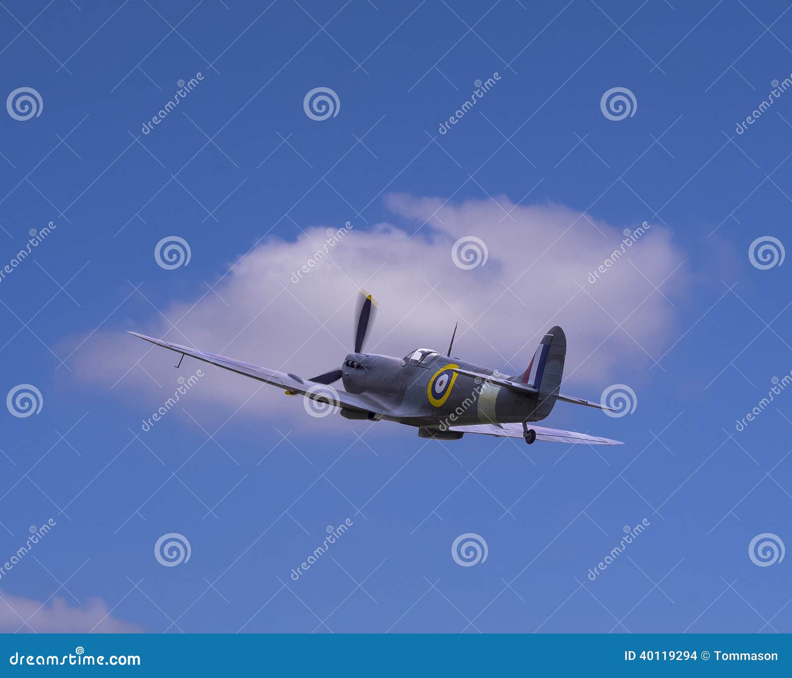 Spitfire stock photo. Image of blue, spitfire, plane - 40119294