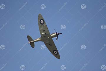Spitfire in flight stock photo. Image of dday, british - 339424