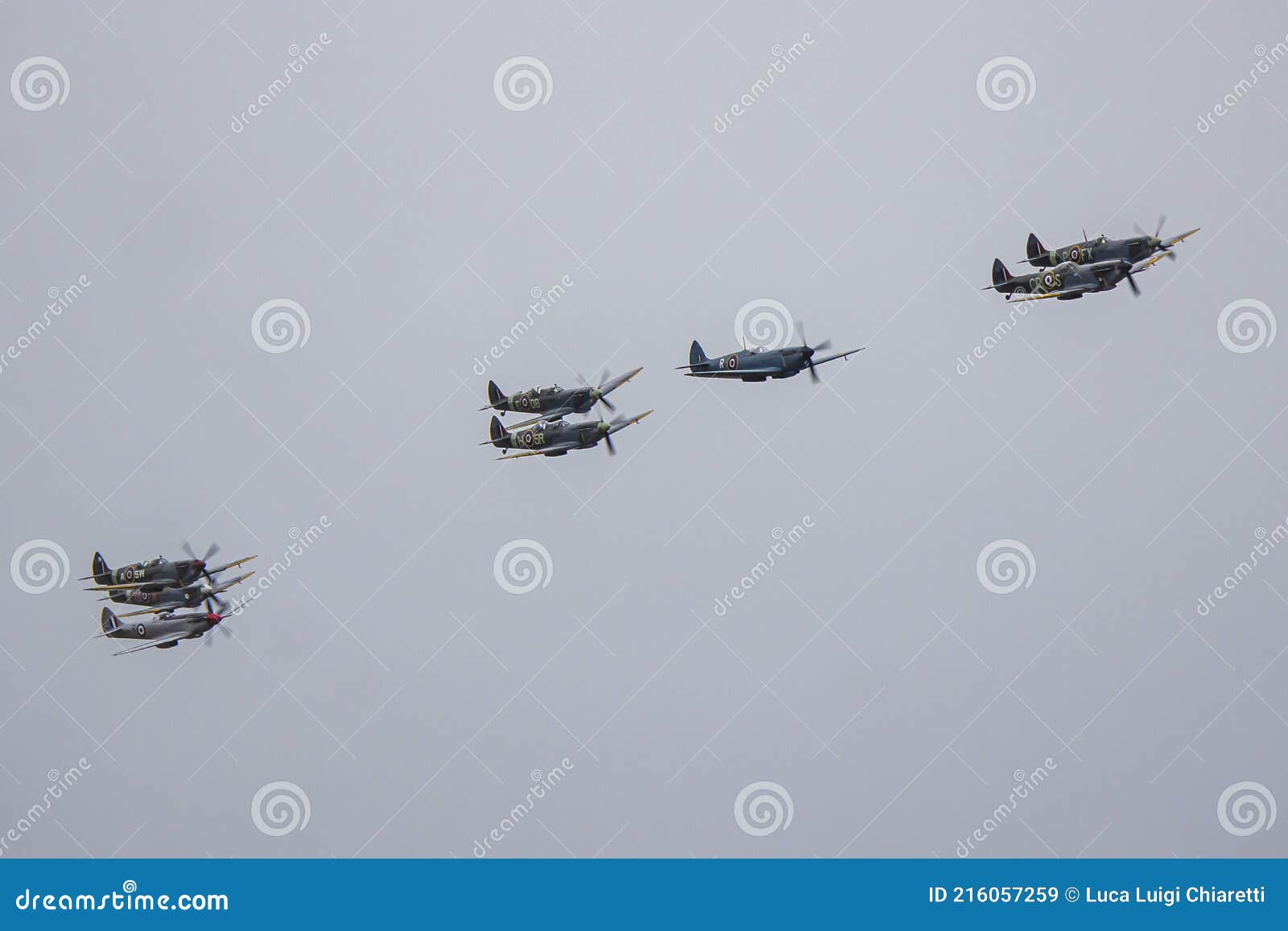 Spitfire formation stock image. Image of english, museum - 216057259