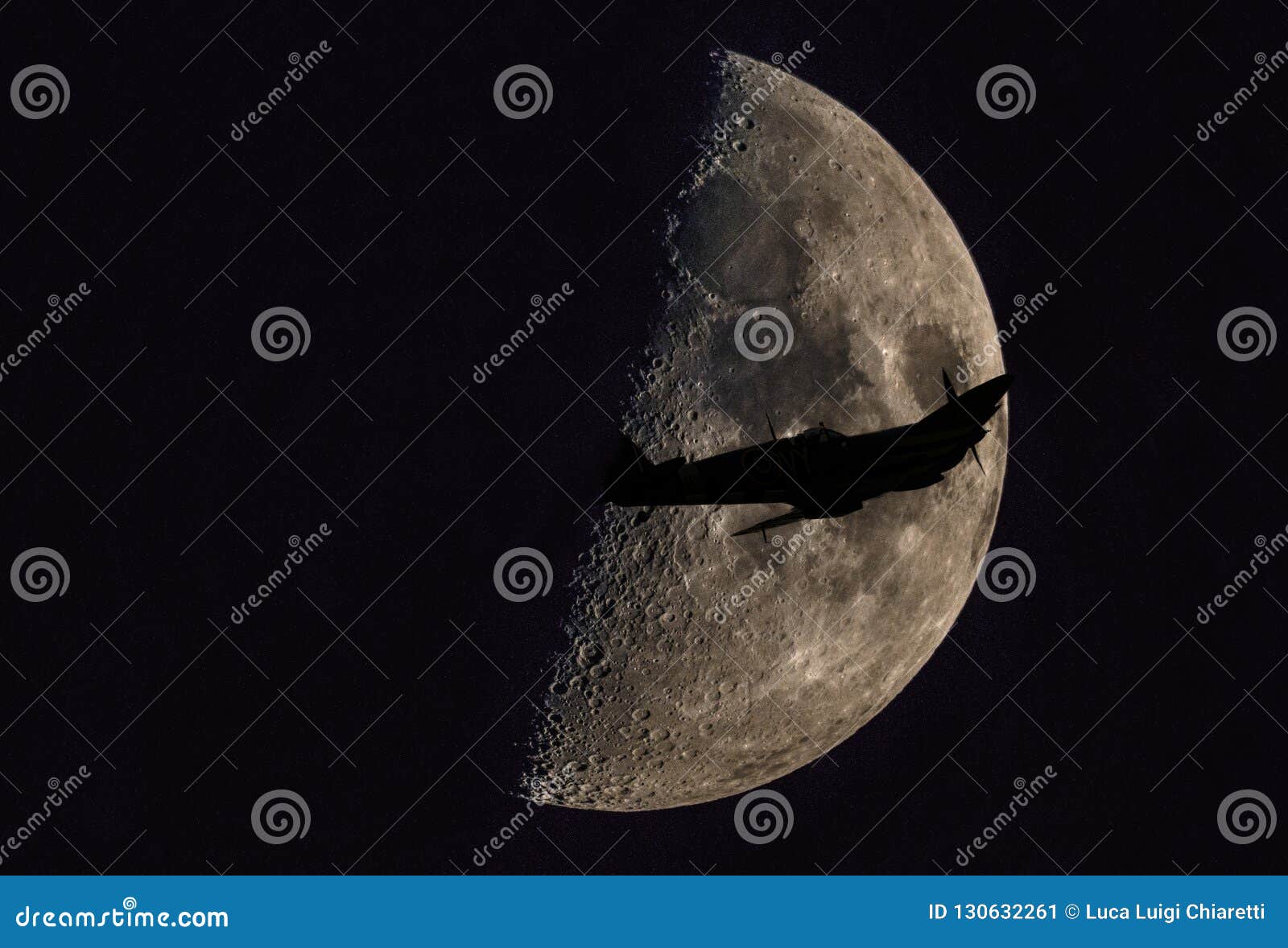 Spitfire in the night stock image. Image of refuelling - 130632261