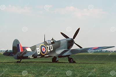 Spitfire Parked stock photo. Image of conflict, heroic - 1420948