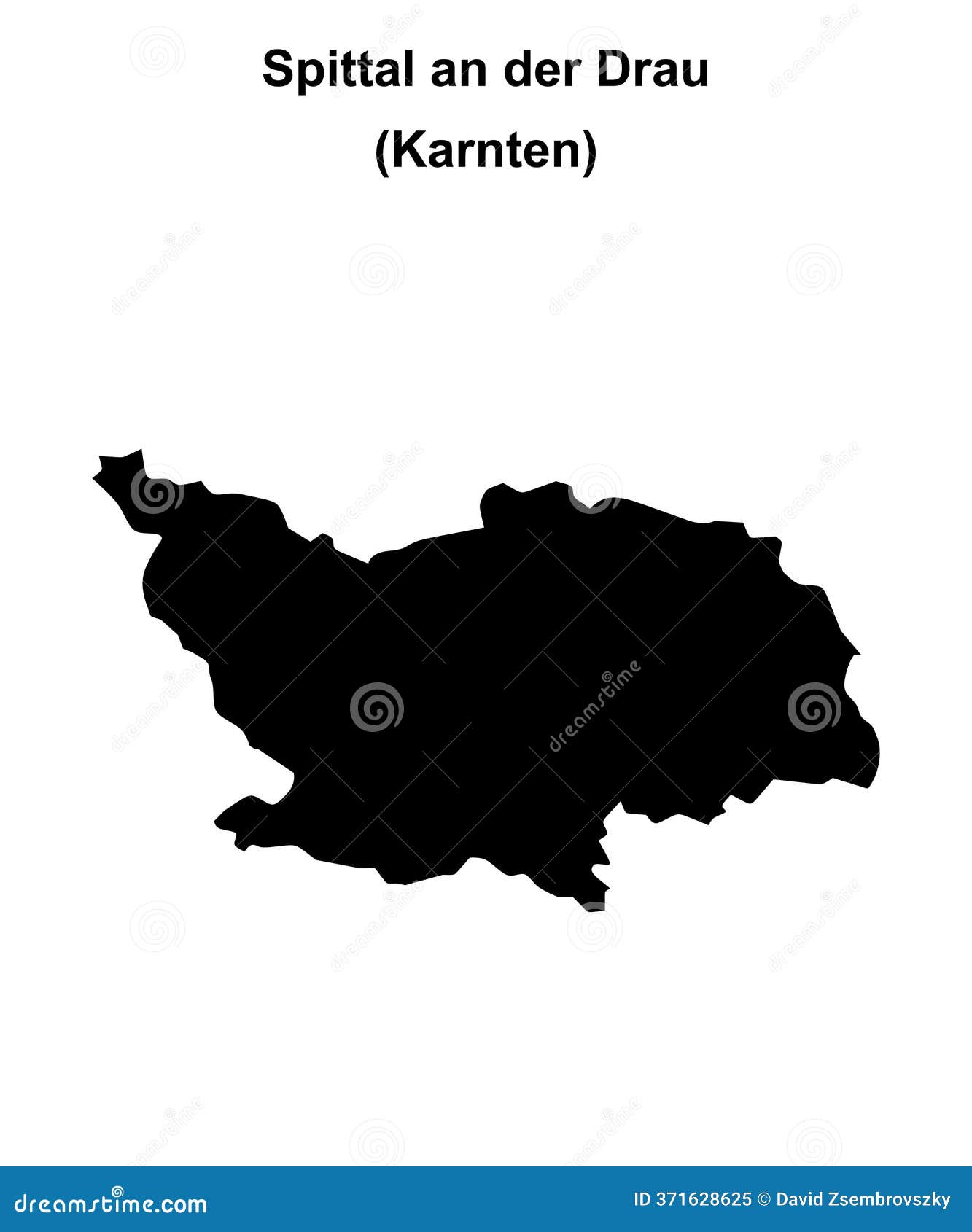 Spittal An Der Drau Outline Map Vector Illustration | CartoonDealer.com ...
