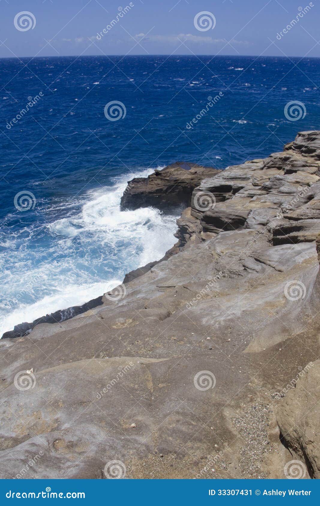 Spitting Caves Splash stock image. Image of honolulu - 33307431