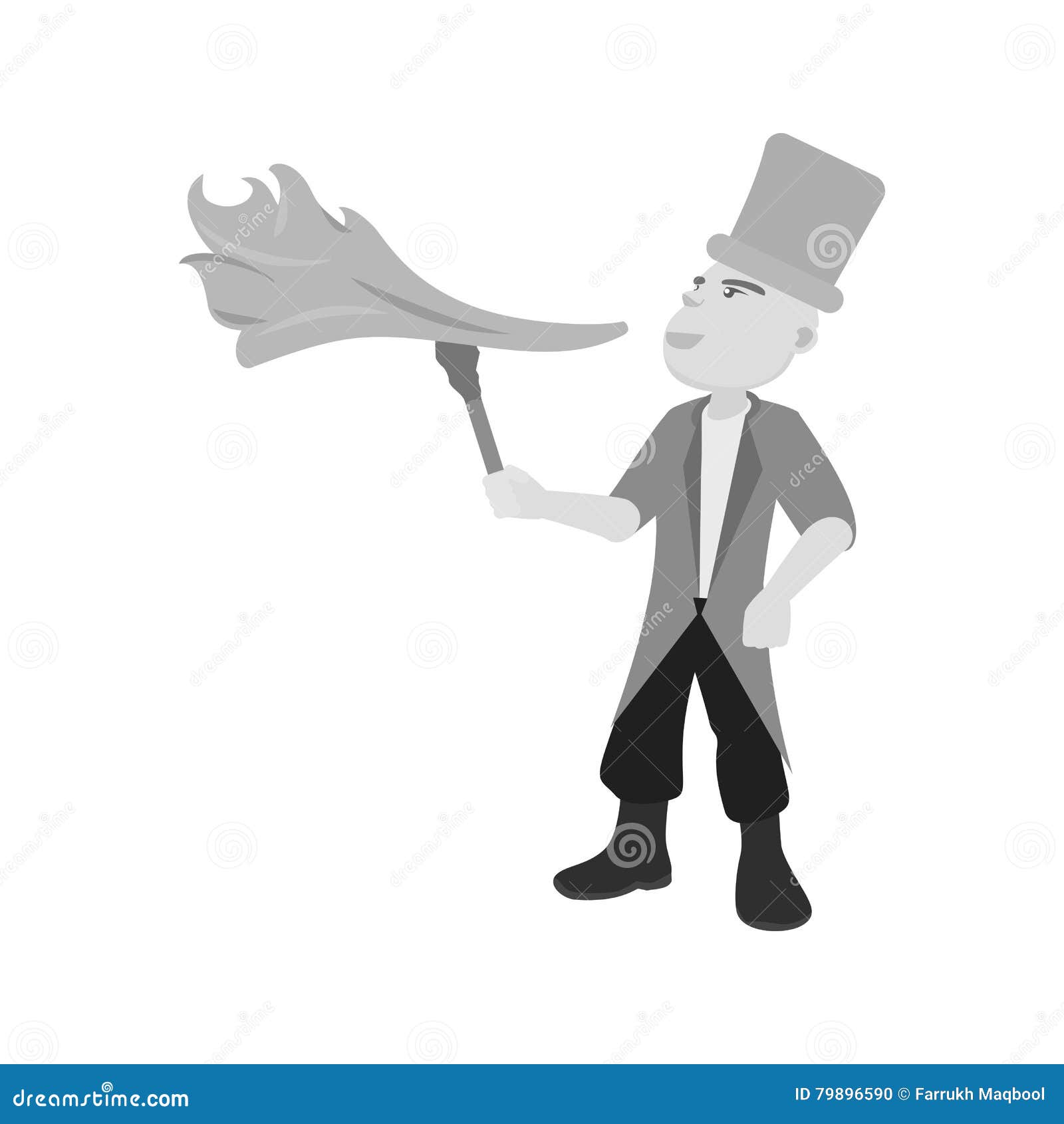 Spitting Fire stock vector. Illustration of character - 79896590