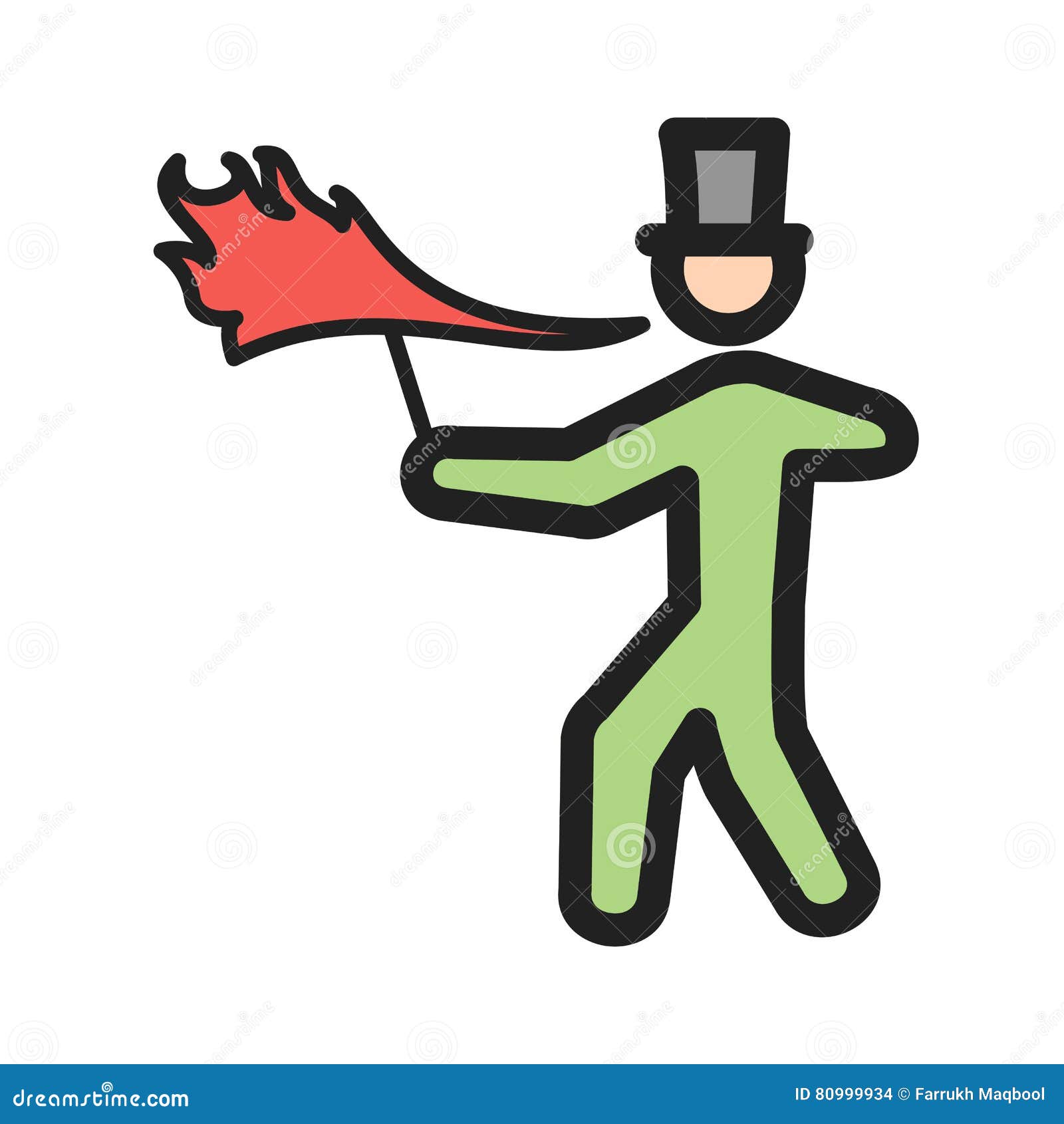 Spitting Fire stock vector. Illustration of concept, event - 80999934